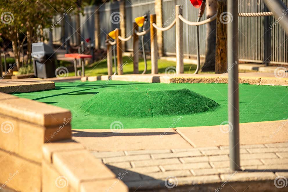 Mini golf course hill stock photo. Image of mini, club - 158314458