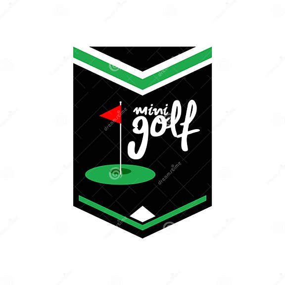 Mini golf emblem design stock vector. Illustration of mini - 152281877