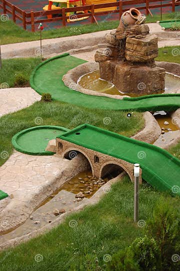 Mini-golf field stock image. Image of field, brook, mini - 15142373