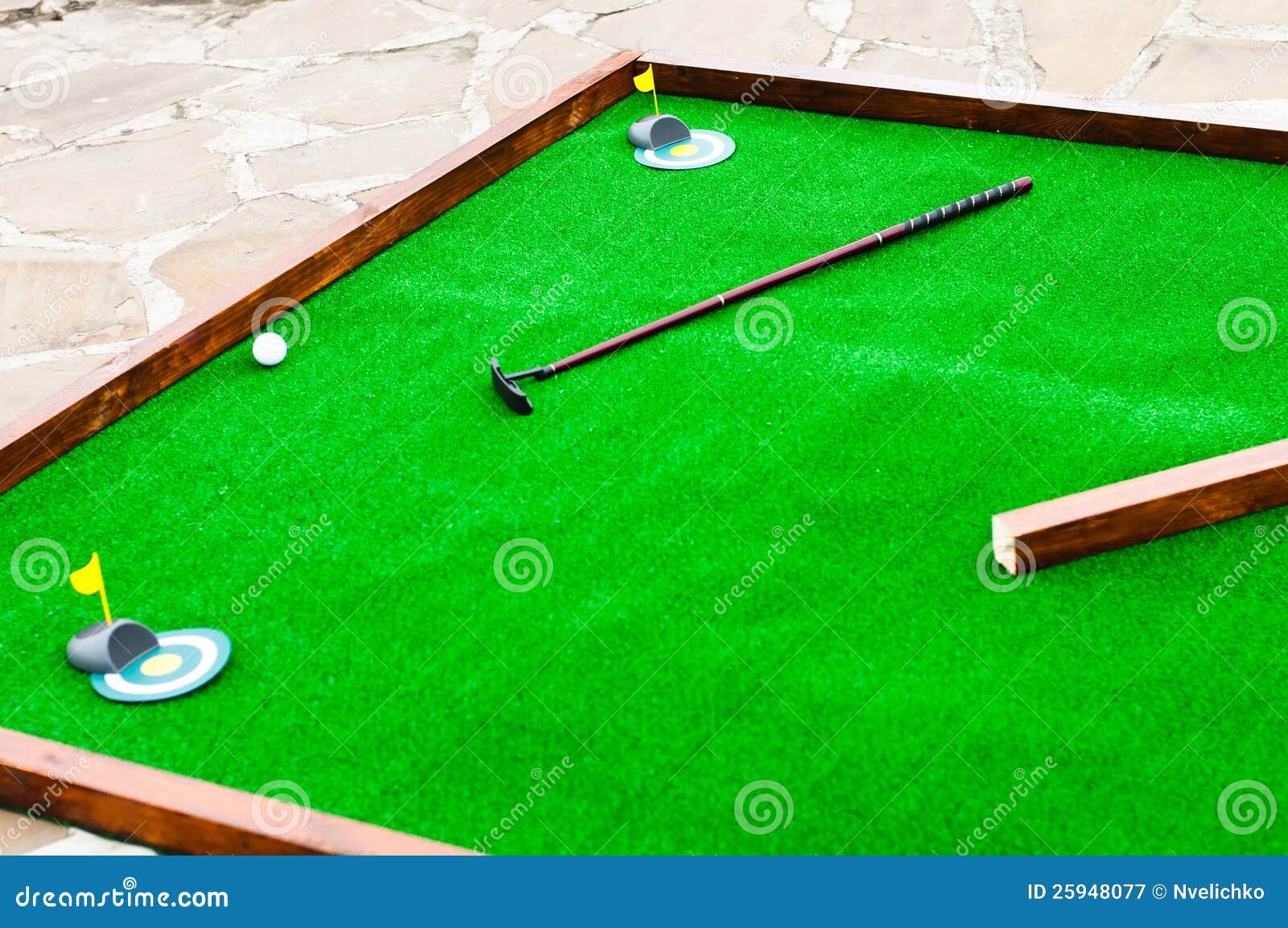 Mini golf field stock image. Image of artificial, circle - 25948077
