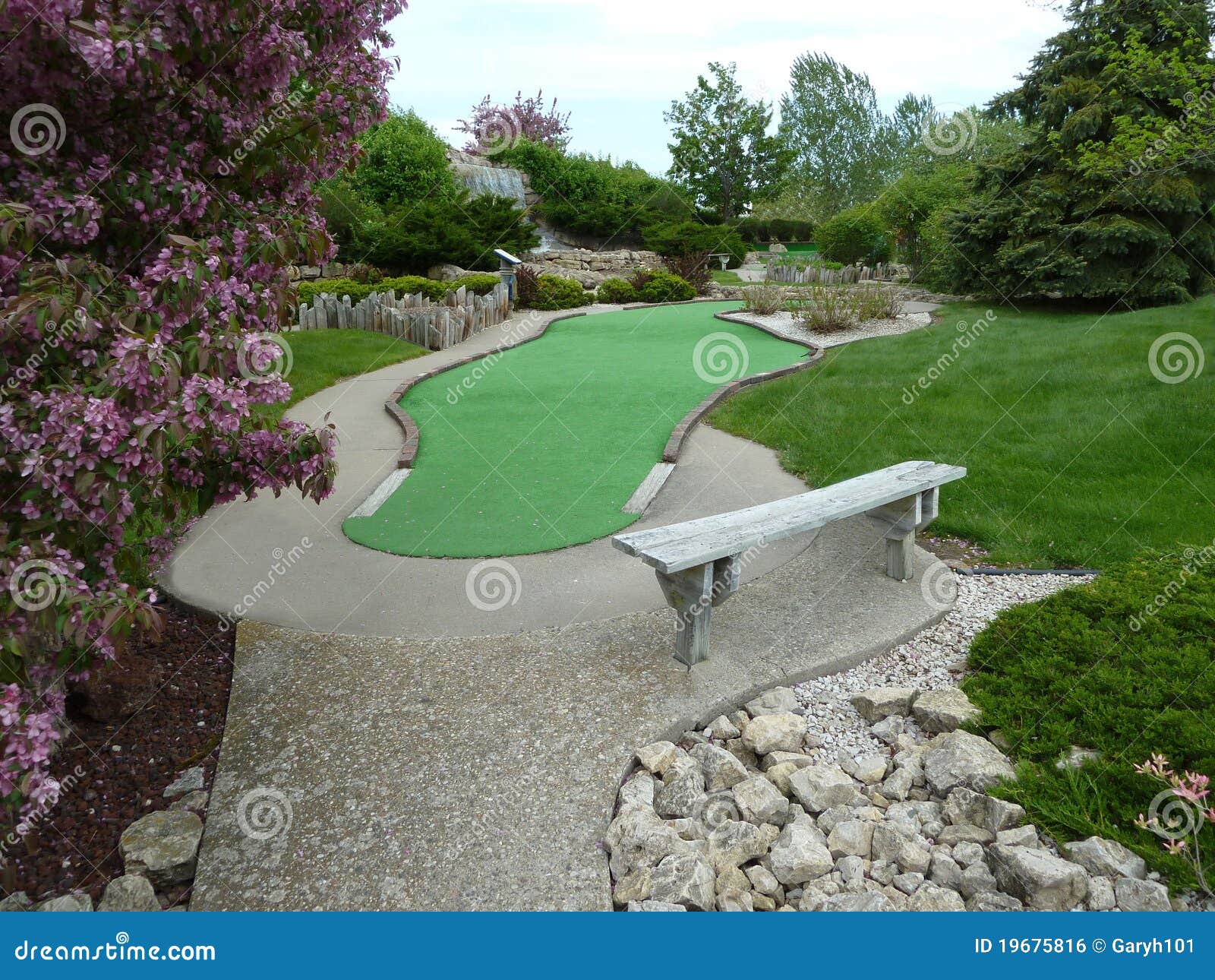 Mini Golf Hole stock photo. Image of bushes, family, miss - 19675816