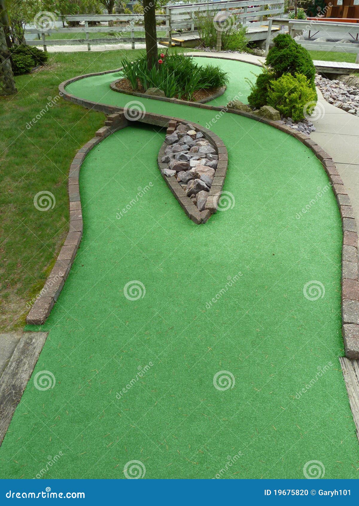Mini Golf Hole stock photo. Image of fairway, eagle, bridge - 19675820