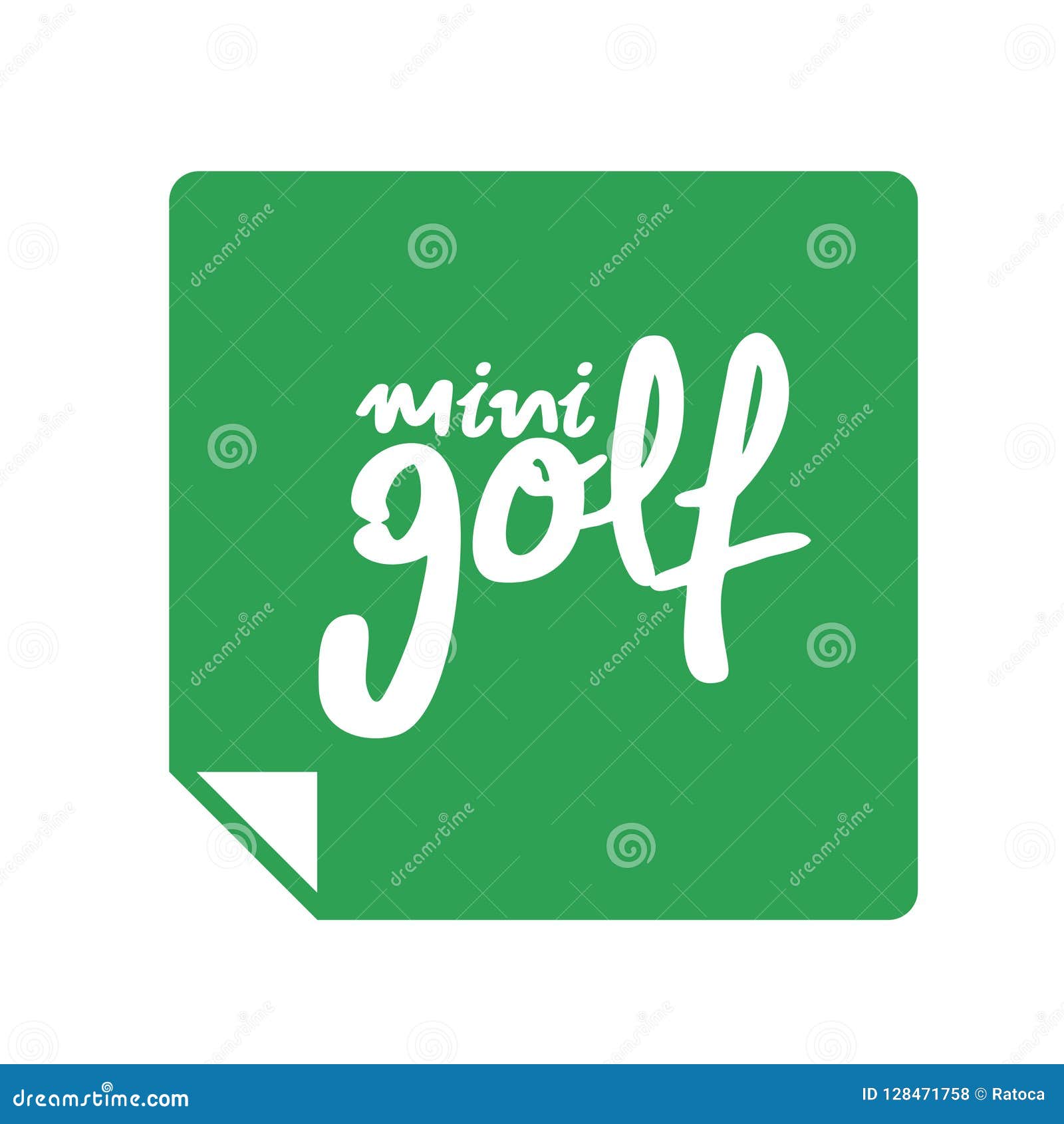 Mini golf icon stock vector. Illustration of flag, hobby - 128471758