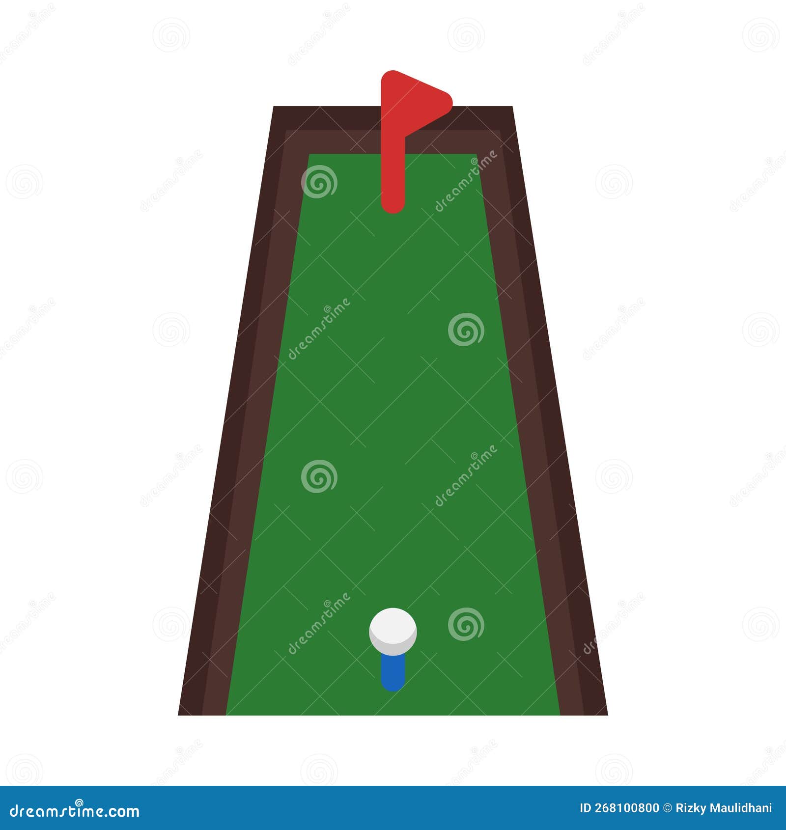 Mini Golf Icon in Flat Style Vector Stock Vector - Illustration of golf ...