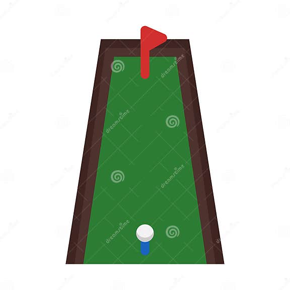 Mini Golf Icon in Flat Style Vector Stock Vector - Illustration of golf ...