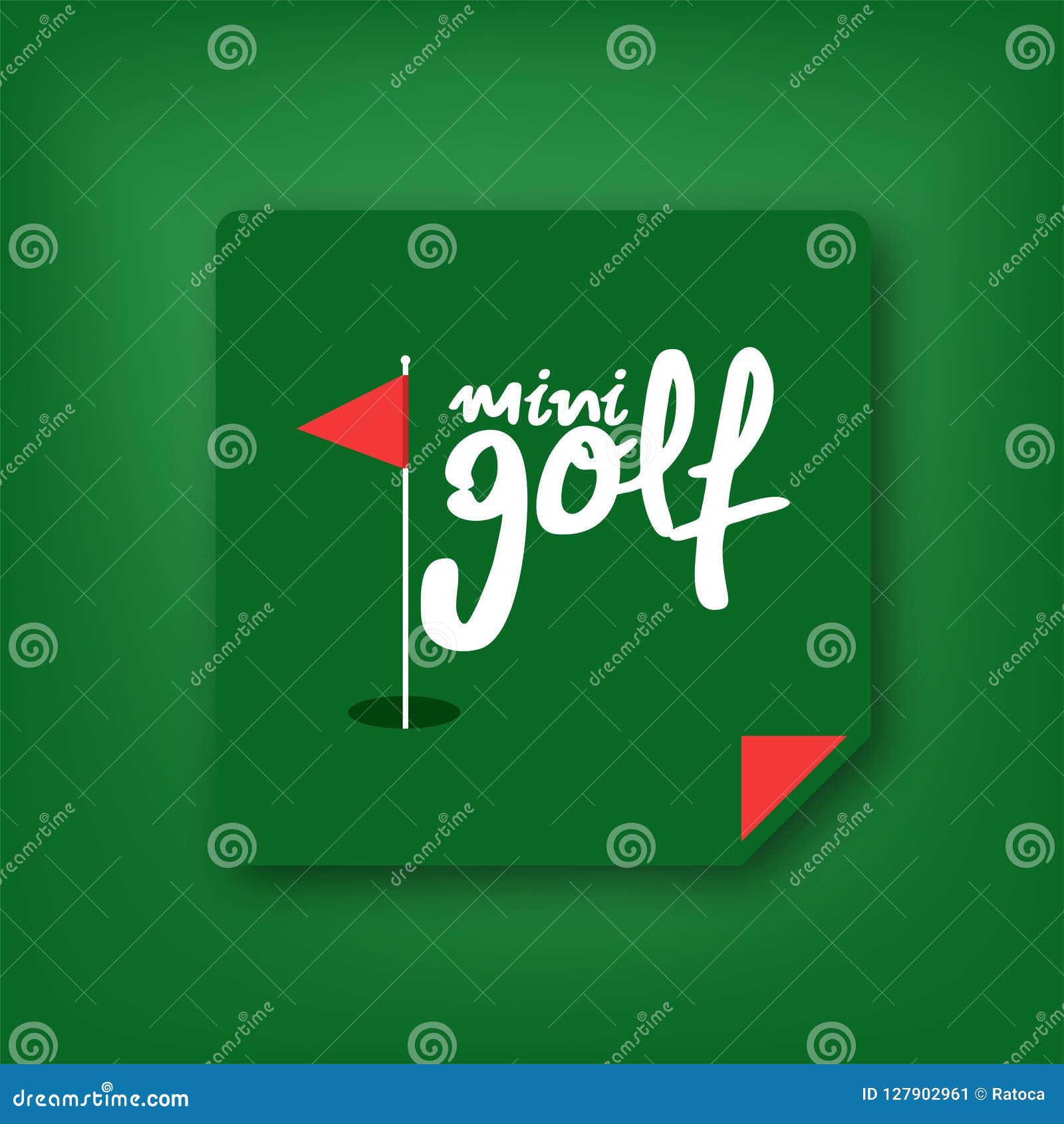 Mini golf icon stock vector. Illustration of vector - 127902961
