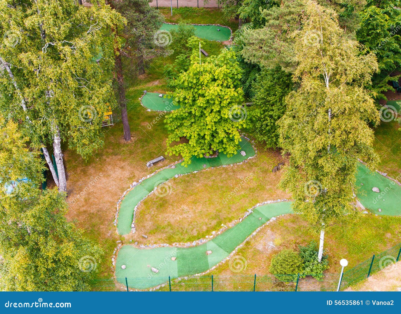 Mini Golf Playground View from Above Stock Image - Image of golf, lawn ...
