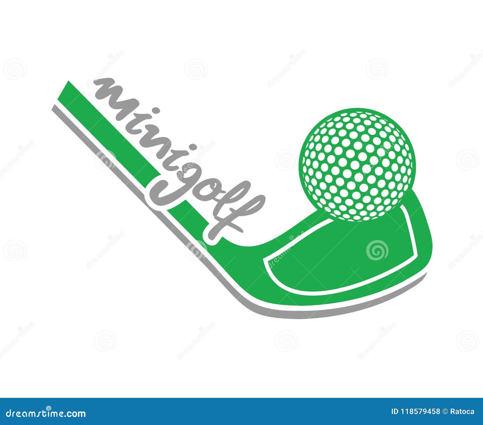 Mini golf symbol stock vector. Illustration of competition - 118579458