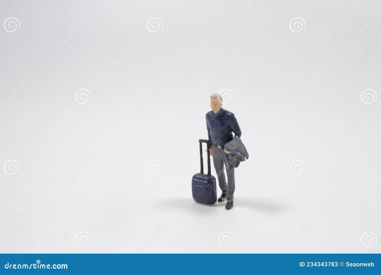 A Mini of Good Looking Figure with Suitcase Walking Stock Image - Image ...