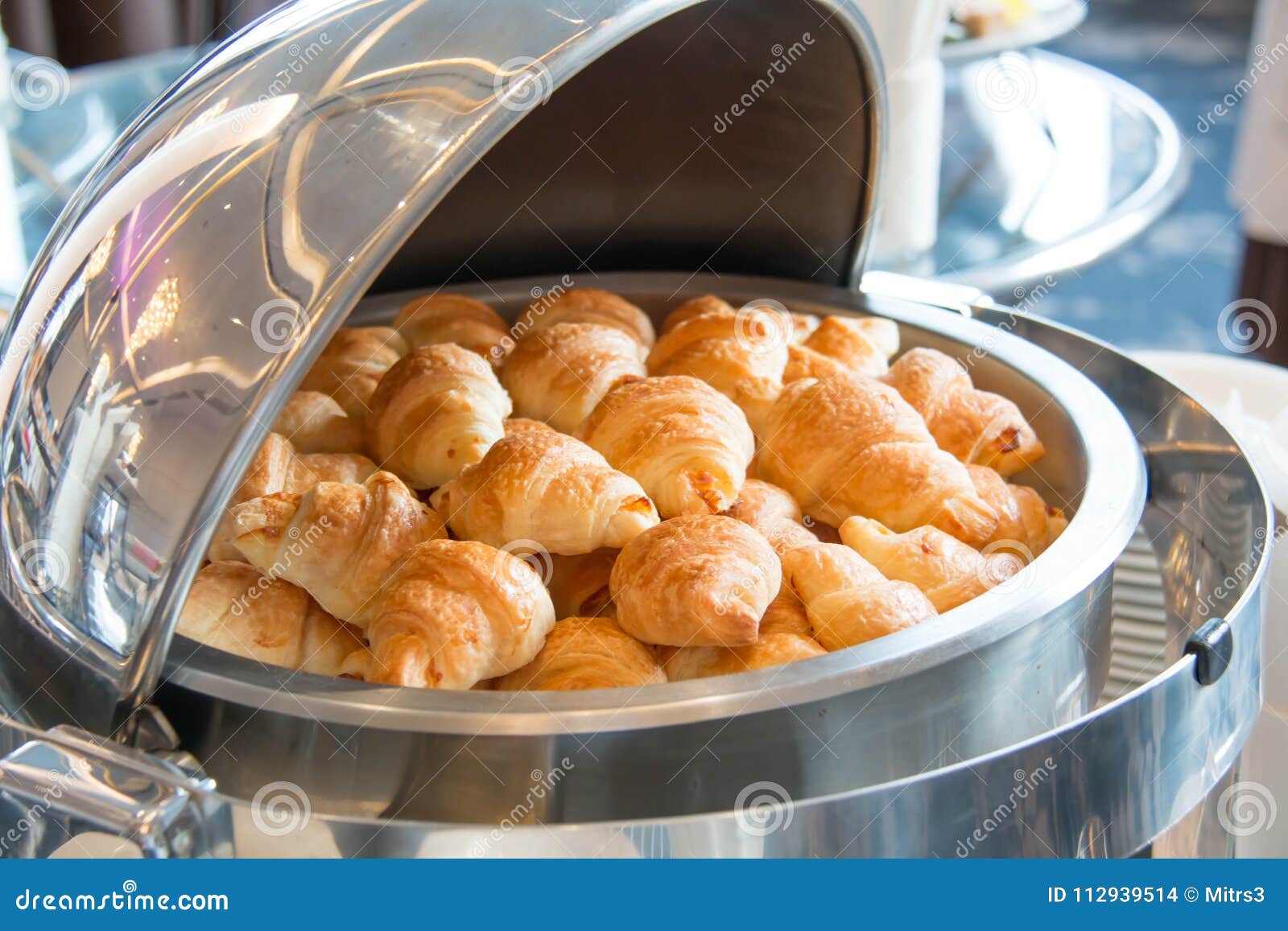 Mini ham croissant in dish stock photo. Image of pastry - 112939514