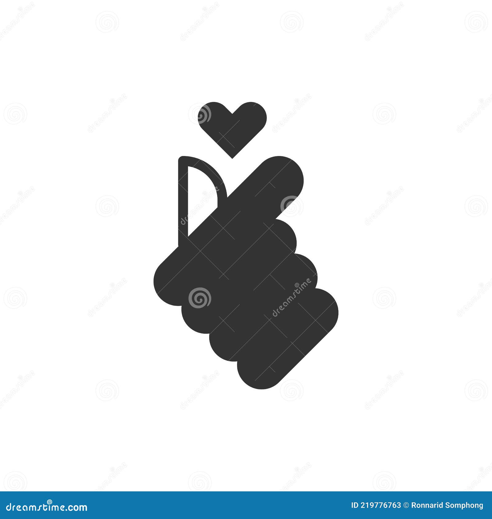 MiNi Heart Hand Love Icon or Logo Vector Stock Vector - Illustration of ...
