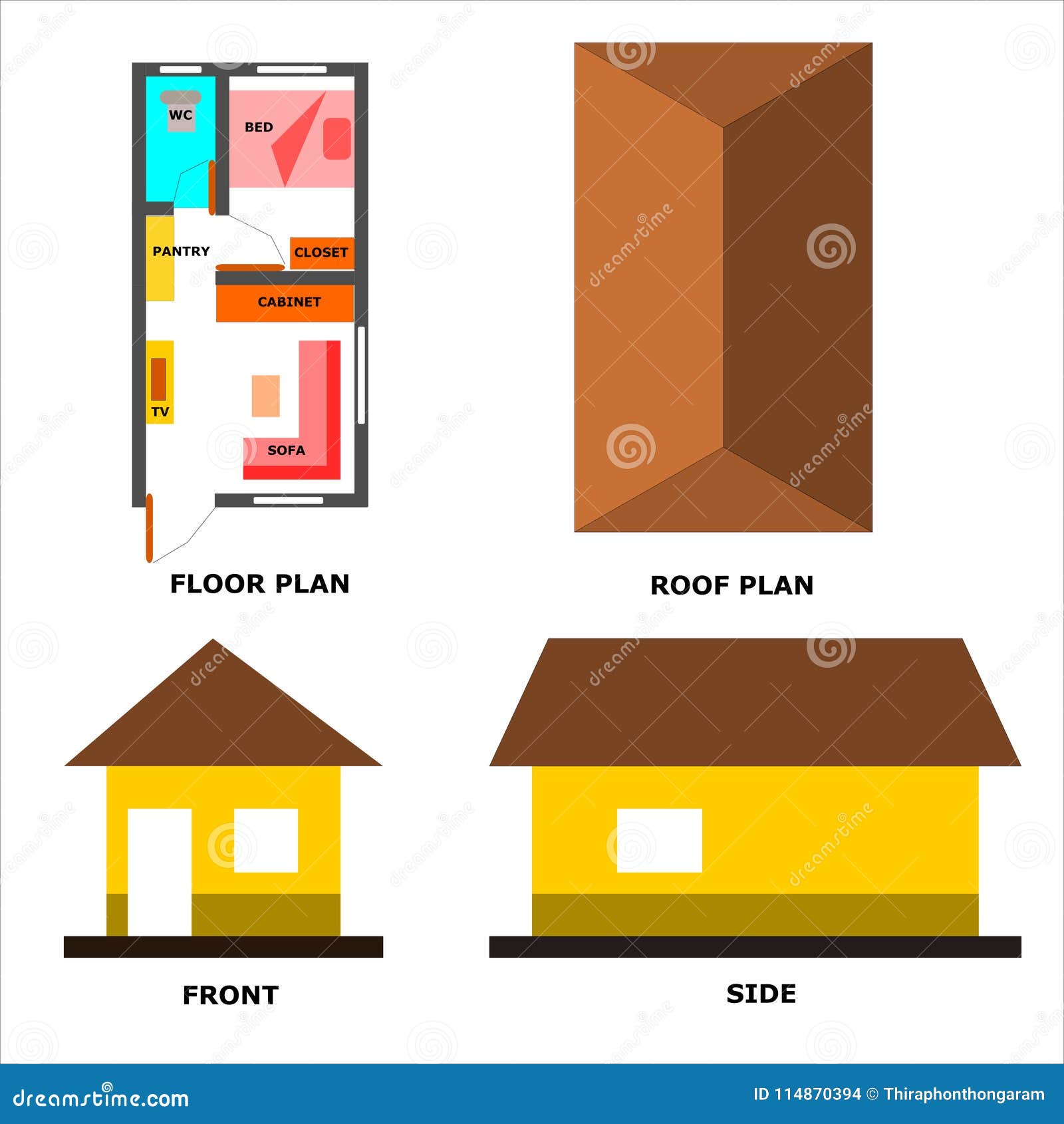 Mini House Set 1 Illustration Stock Illustration - Illustration of ...