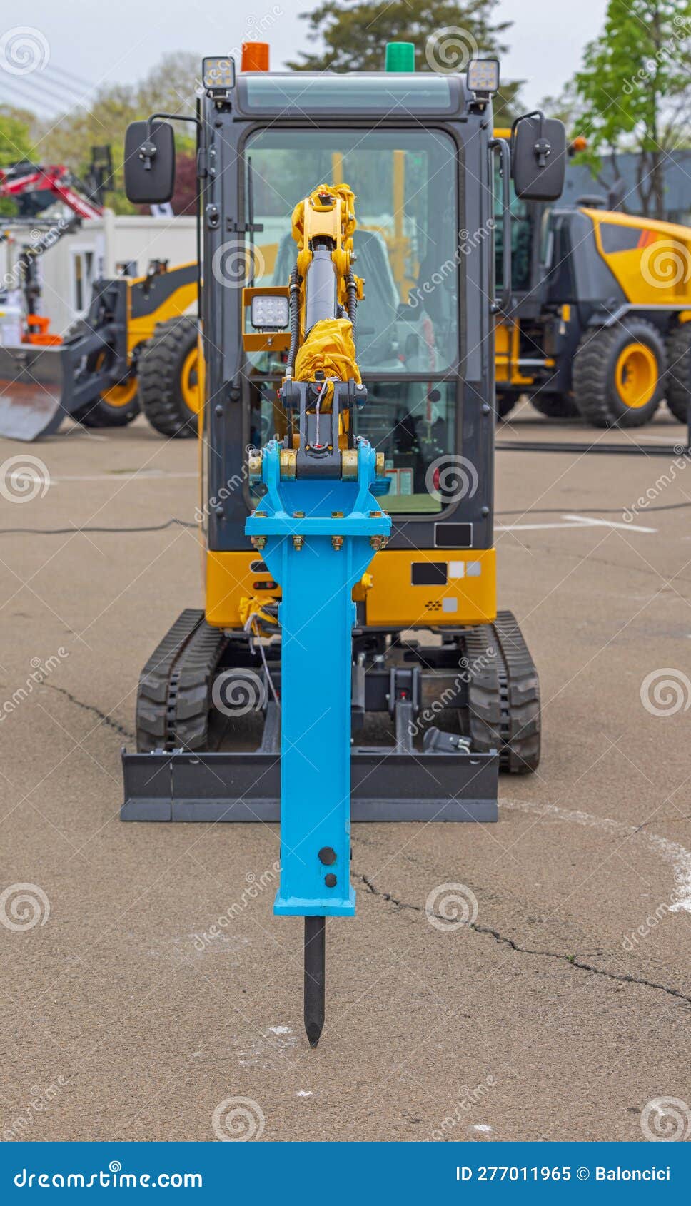 Mini Hydraulic Breaker Hammer Stock Image - Image of equipment, small ...