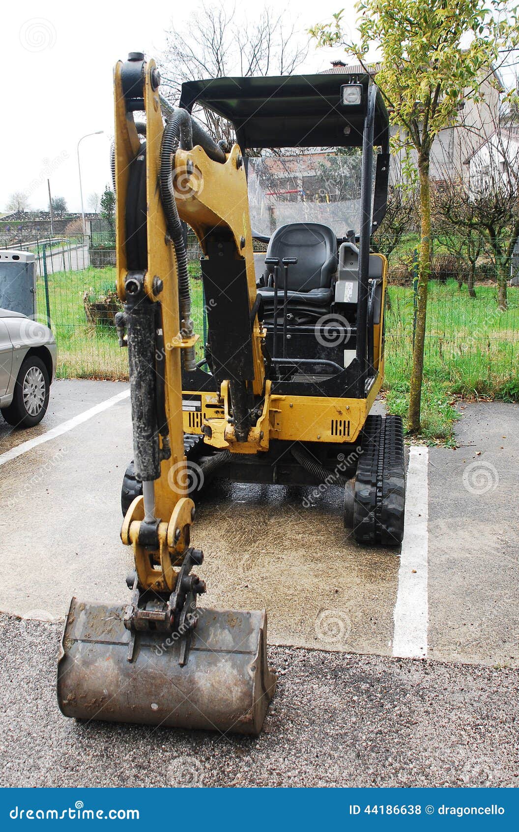 Mini Hydraulic Excavator stock photo. Image of excavate - 44186638
