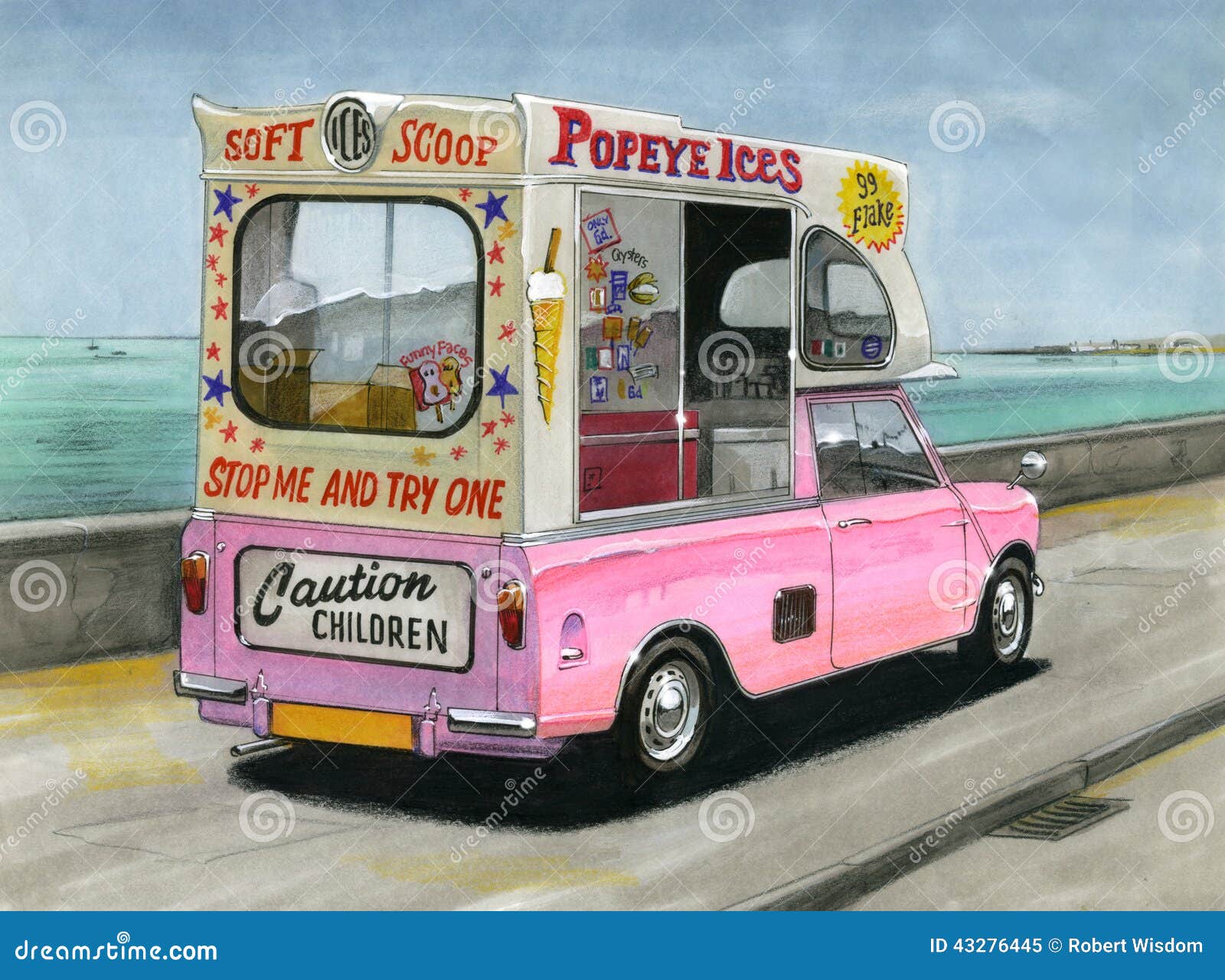 Mini Ice Cream Van immagine editoriale. Illustrazione di vetro - 43276445