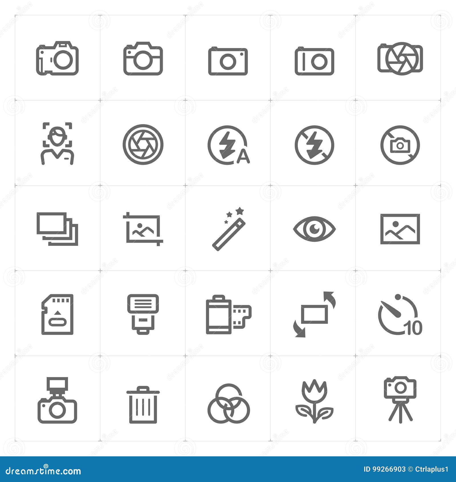 Mini Icon Set - Camera Icon Stock Vector - Illustration of balance ...