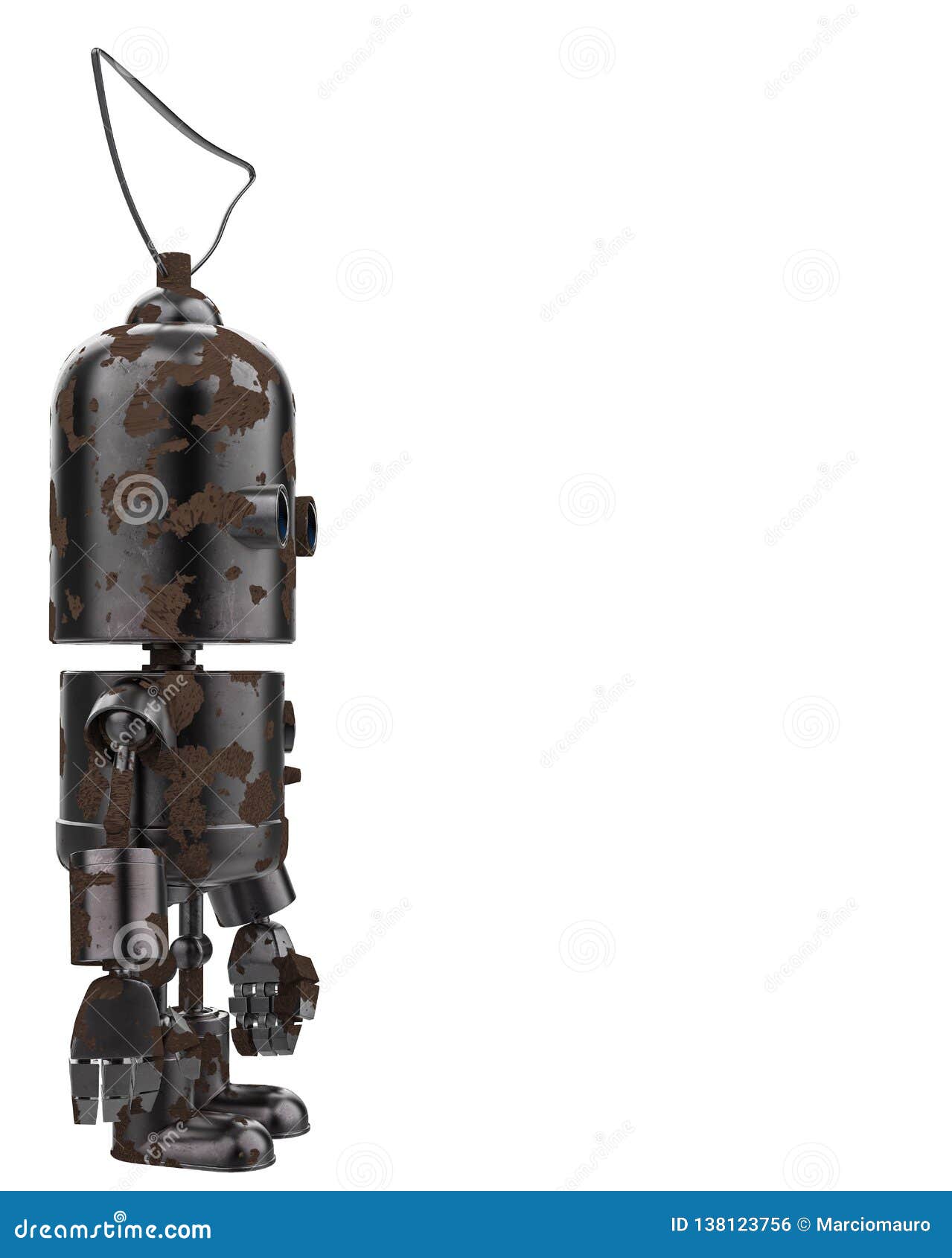 Mini Iron Robot In A White Background Royalty-Free Cartoon ...