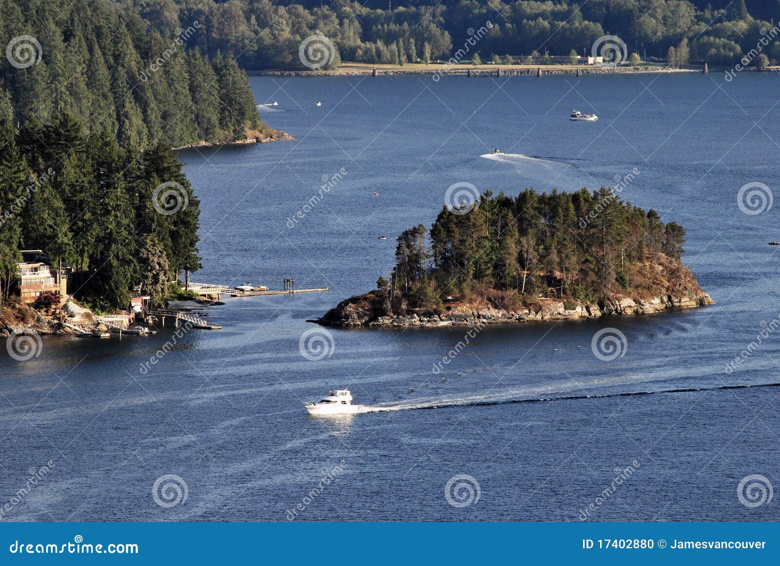 Mini island in the inlet stock photo. Image of vacation - 17402880