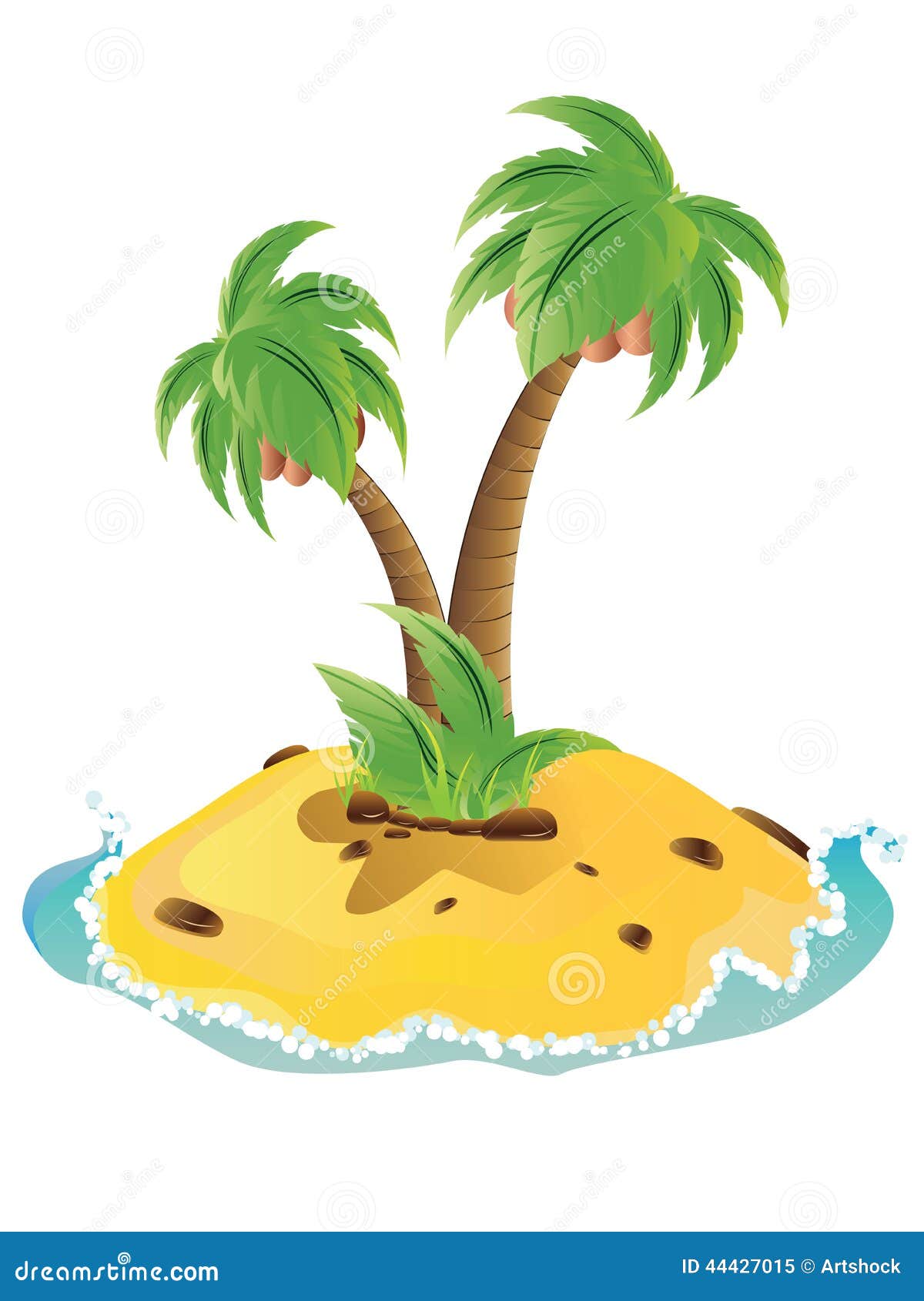 Mini Island Cartoon Vector | CartoonDealer.com #41300715