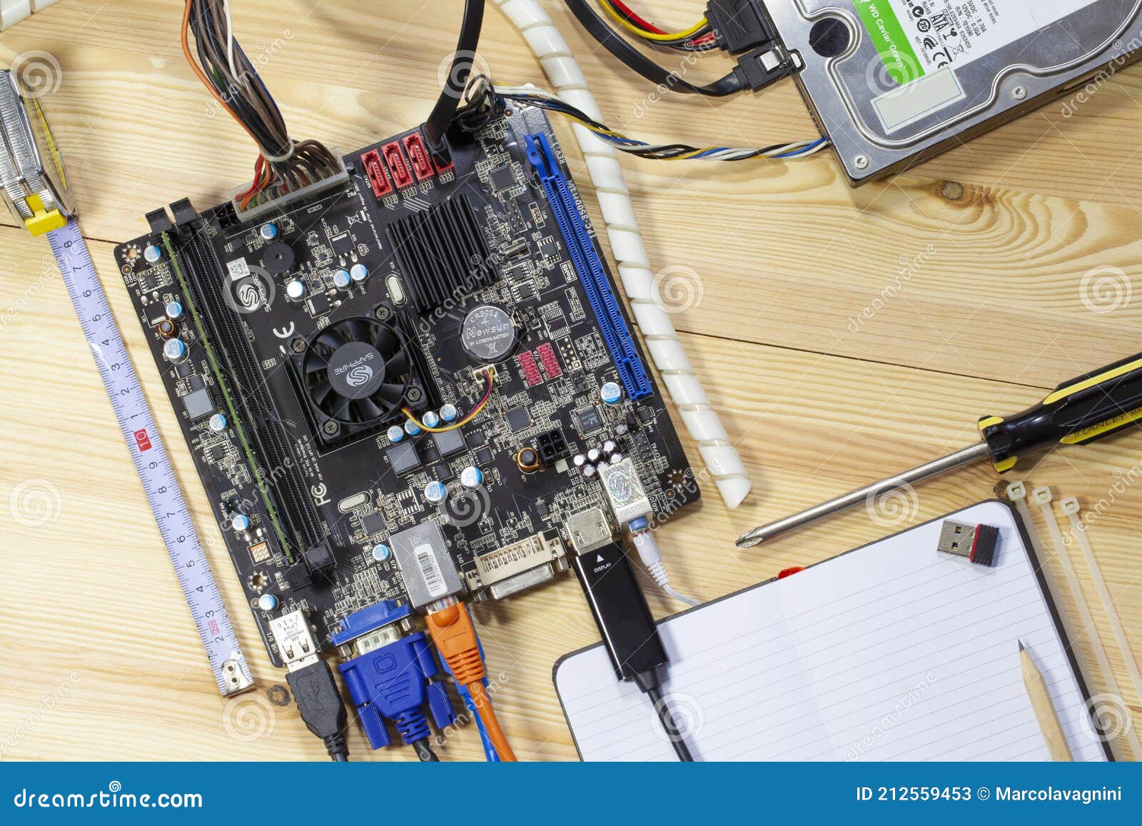 MIni ITX Motherboard Benchmarking / Hardware Support Editorial Stock ...