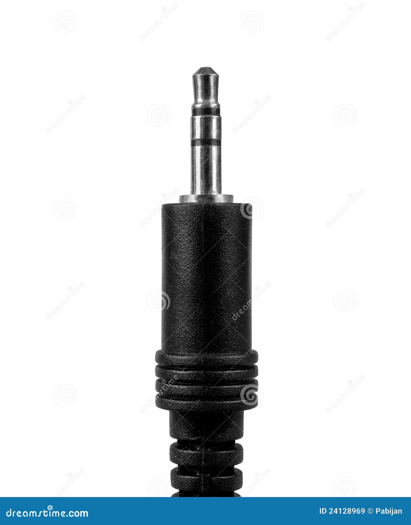 Mini jack plug isolated stock image. Image of black, cable - 24128969