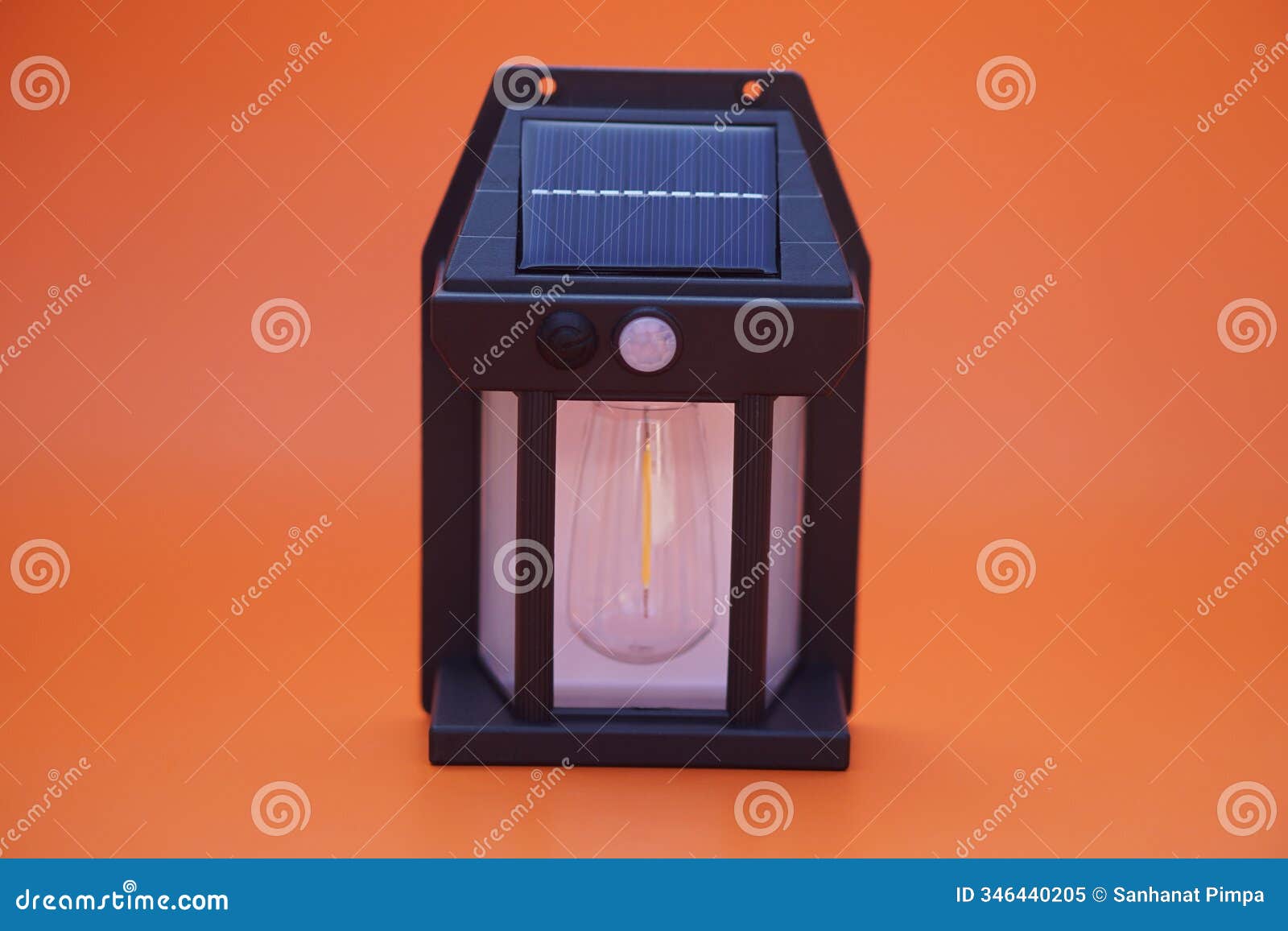 Mini Lantern with Solar Panel. Concept, Electrical Equipment, Generate ...