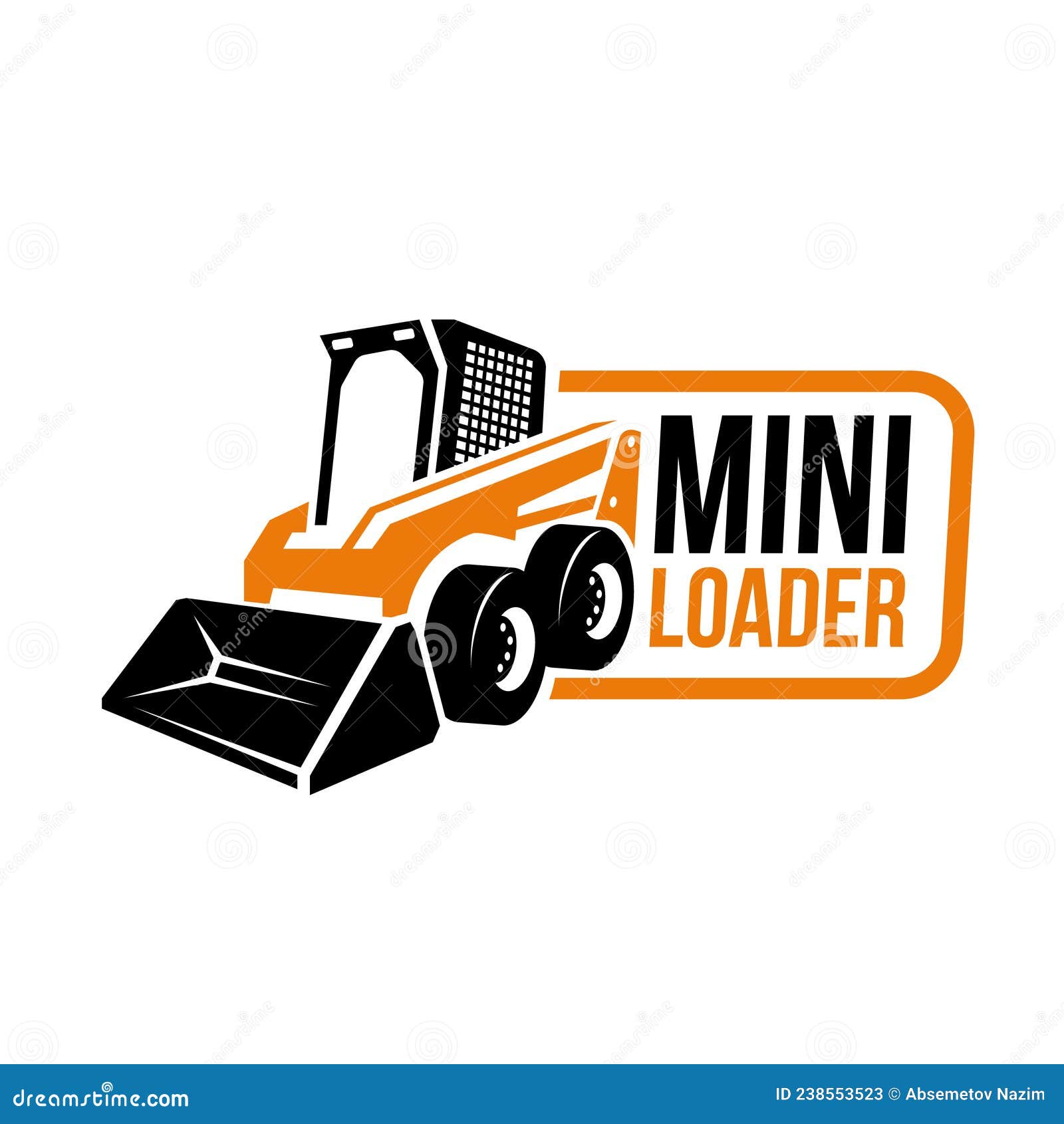 Mini loader abstract logo stock vector. Illustration of lift - 238553523