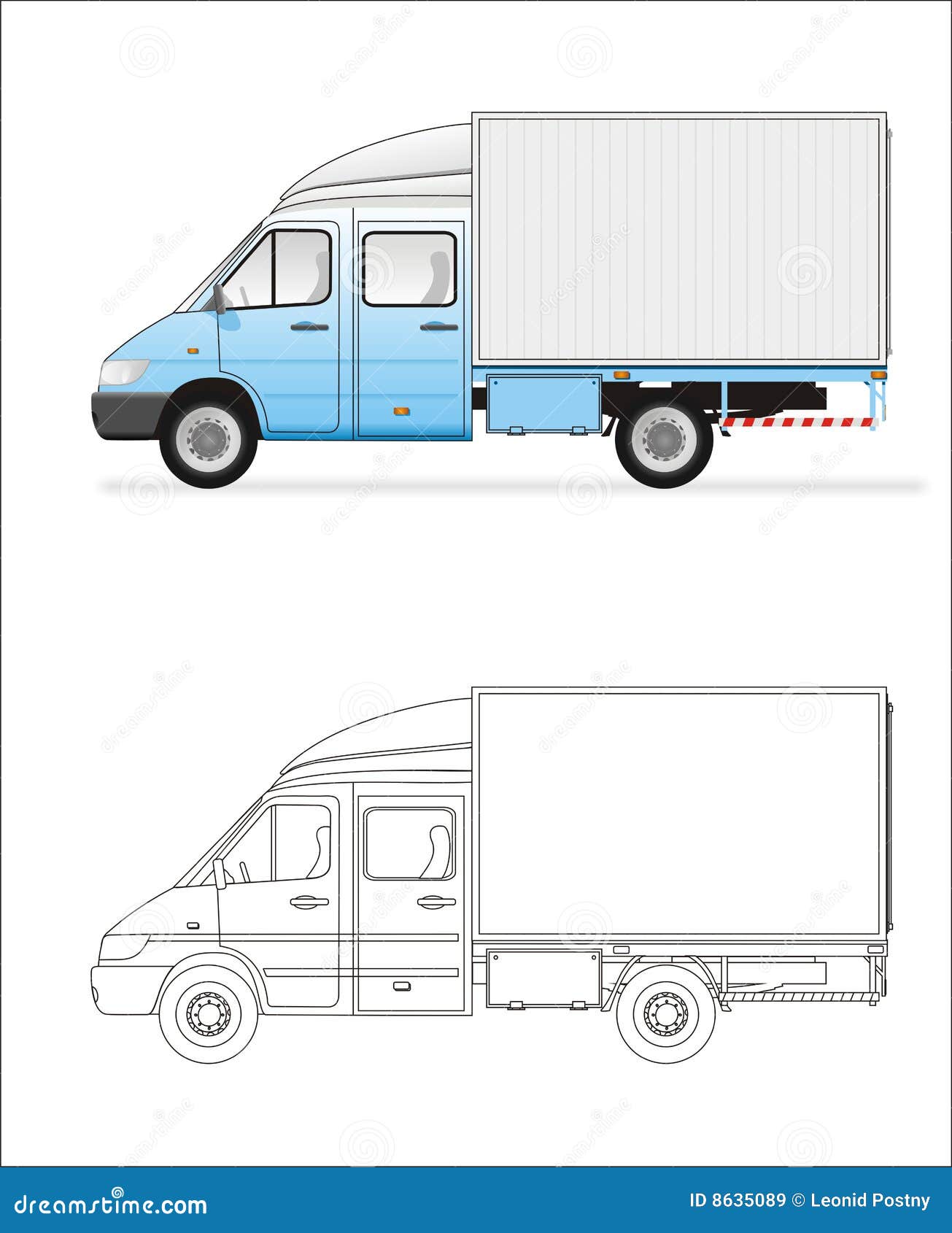 Mini lorry stock vector. Illustration of customer, driving - 8635089