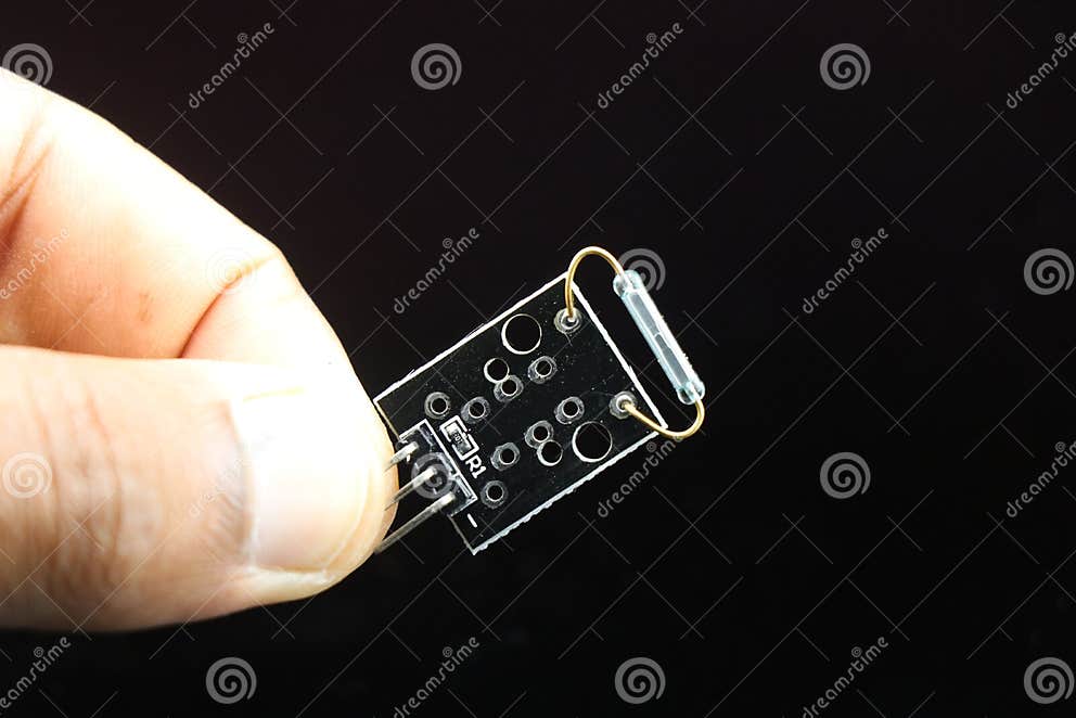 Mini Magnetic Reed Switch Module for Minor Project Held in Hand on ...