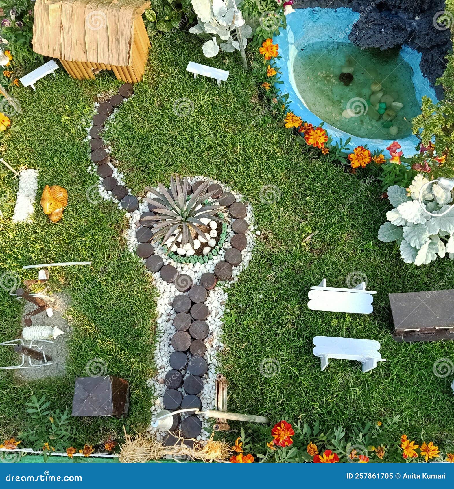 Mini Map of Park Development Project Stock Image - Image of bush, park ...