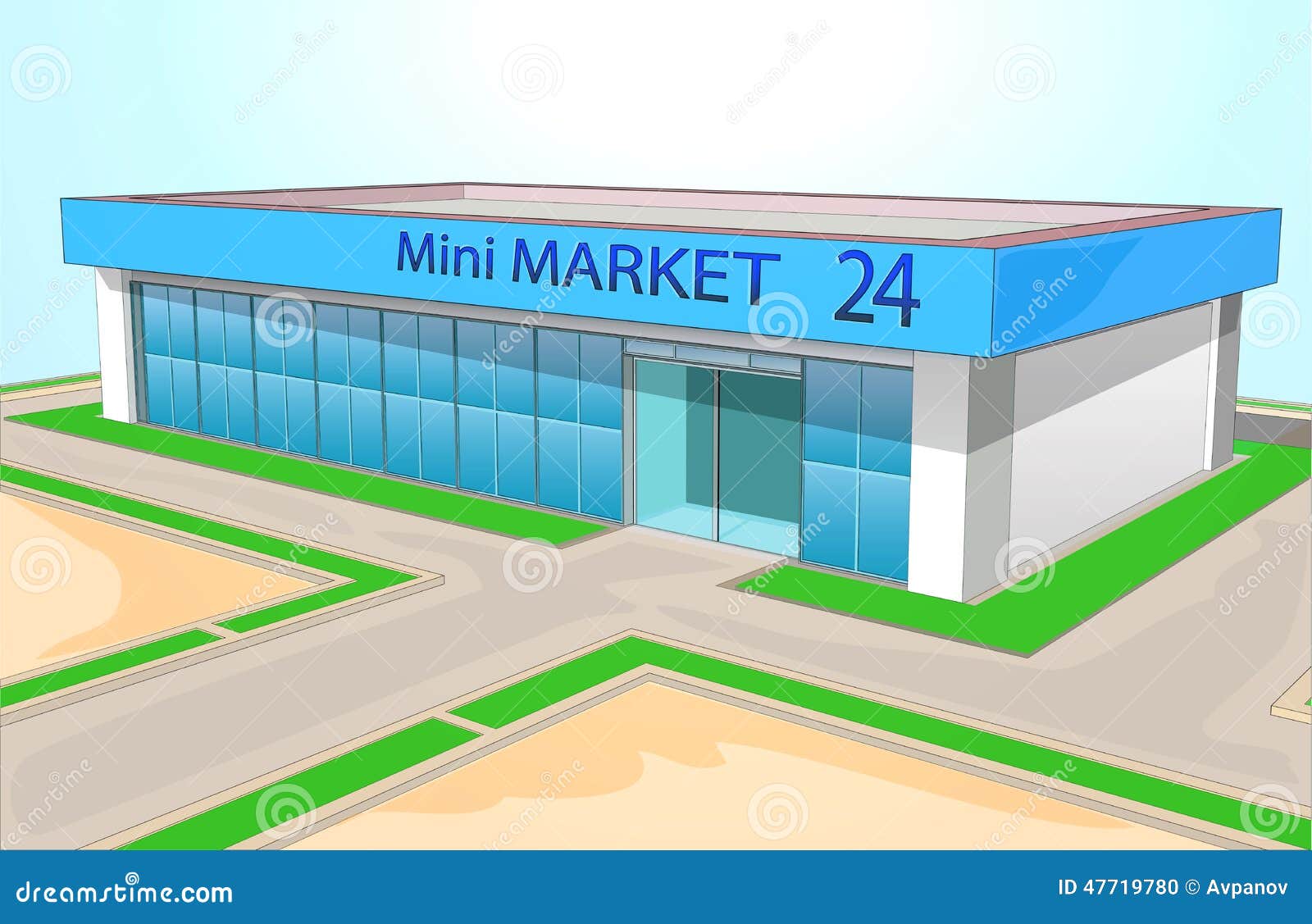 Mini market shop 2 stock vector. Illustration of profit - 47719780