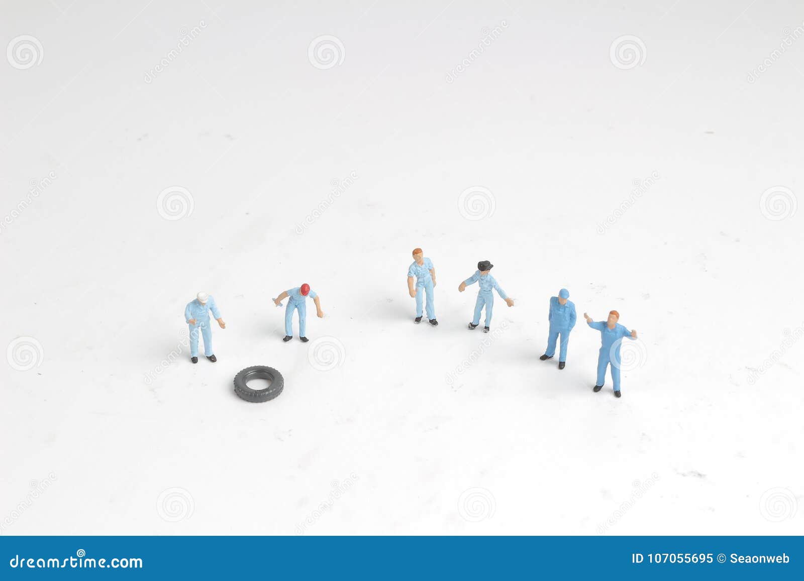 A Mini Mechanics Figures are Working on Stock Image - Image of figure ...