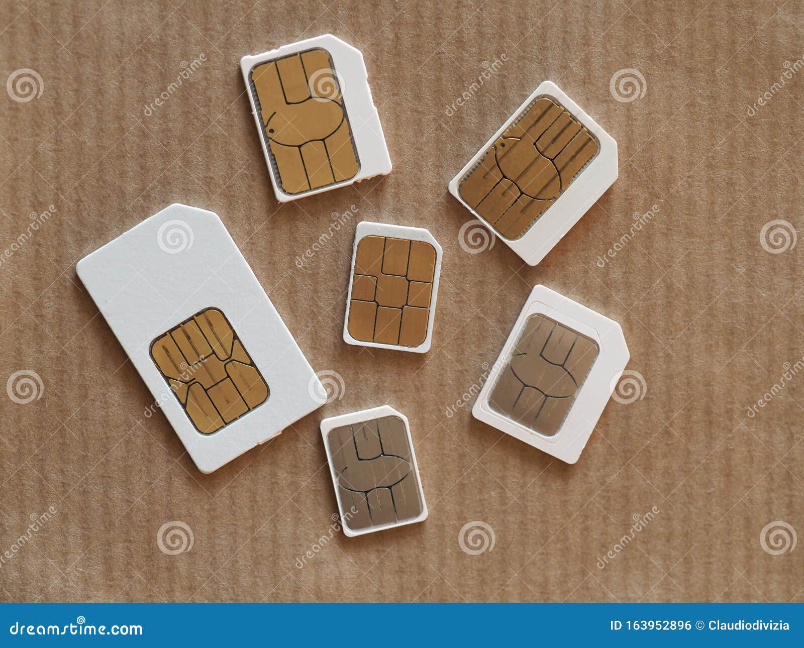 Mini Micro And Nano Sim Cards On White Background. GSM Sim Card ...
