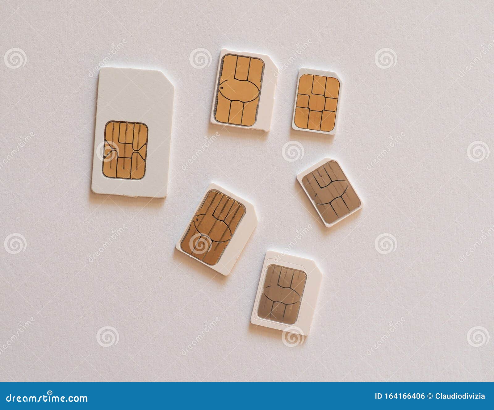 Mini Micro And Nano Sim Cards On White Background. GSM Sim Card ...
