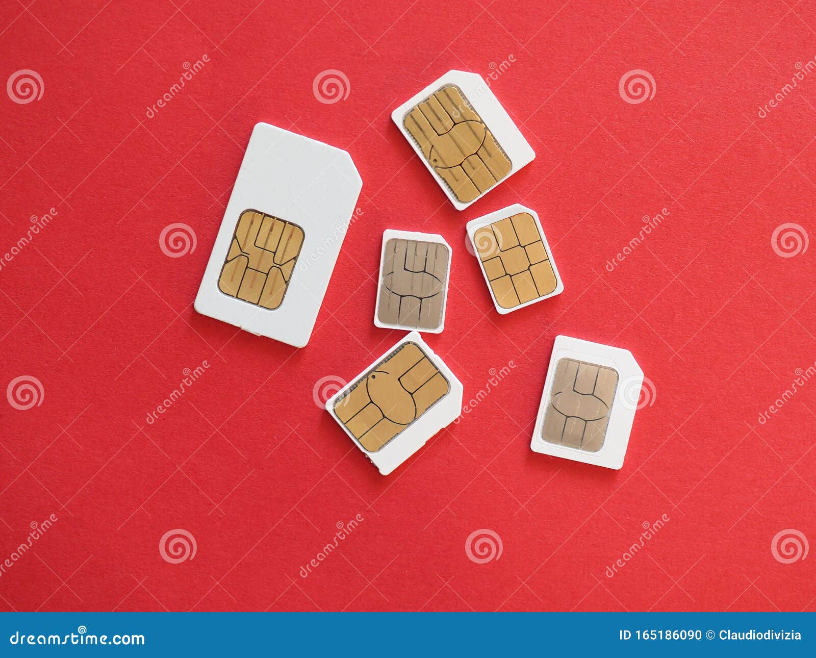 Mini Micro And Nano Sim Cards On White Background. GSM Sim Card ...
