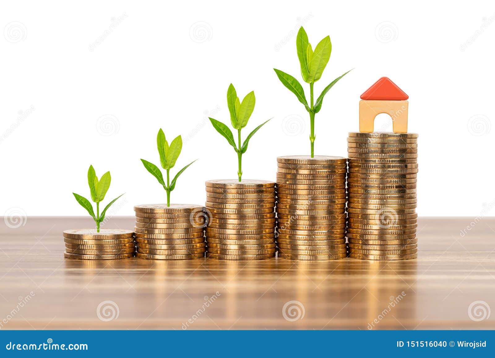 Mini Model House on Coins Stack Concept for Mortgage, Finance, and ...