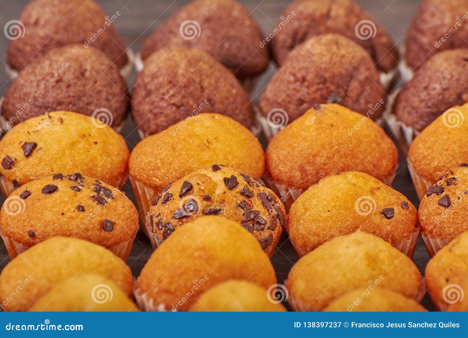 Mini Molletes Deliciosos Del Sabor Del Chocolate Imagen de archivo ...