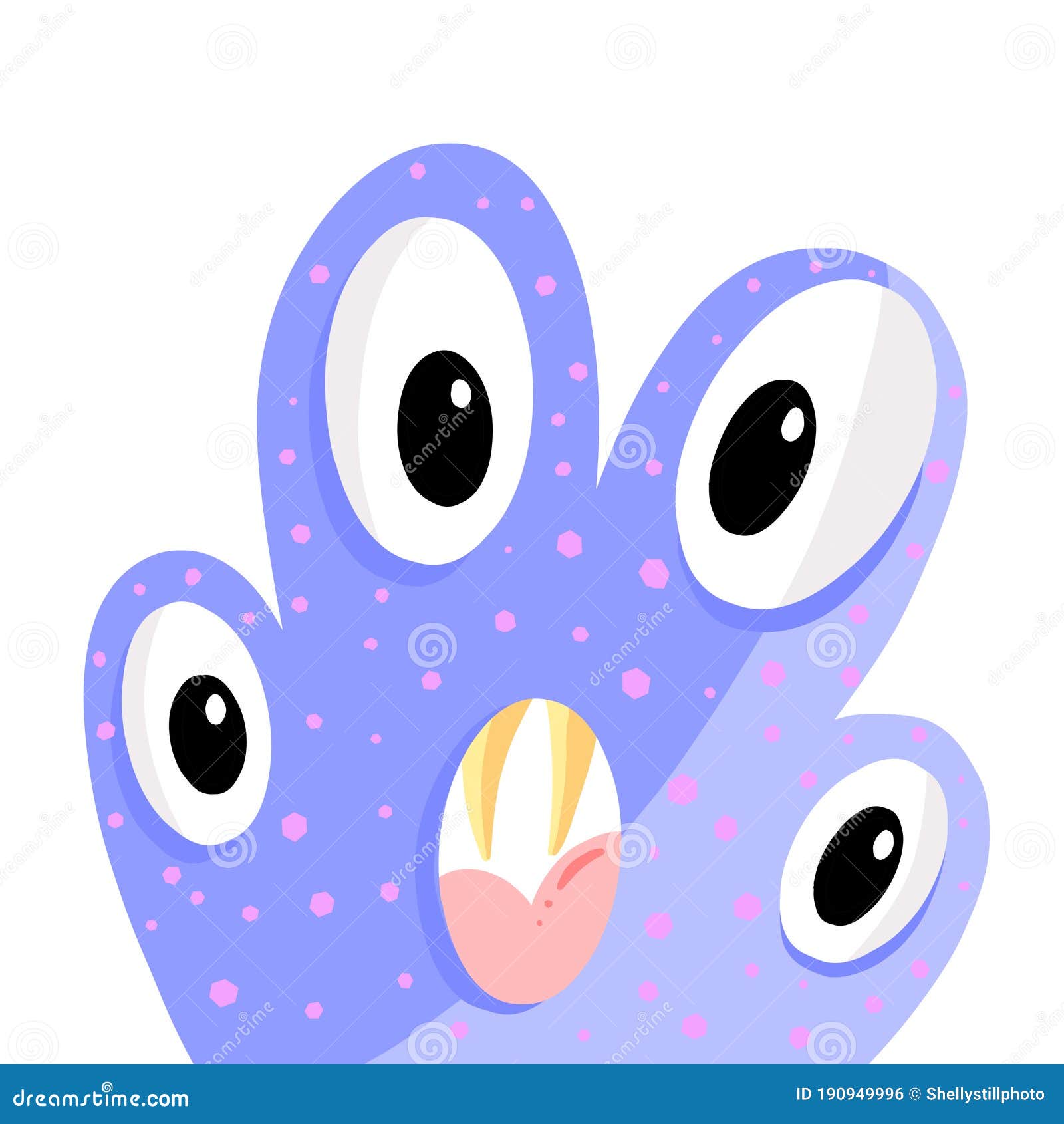 Mini Monster Fictional Imaginary Characters Cartoon Stock Illustration ...