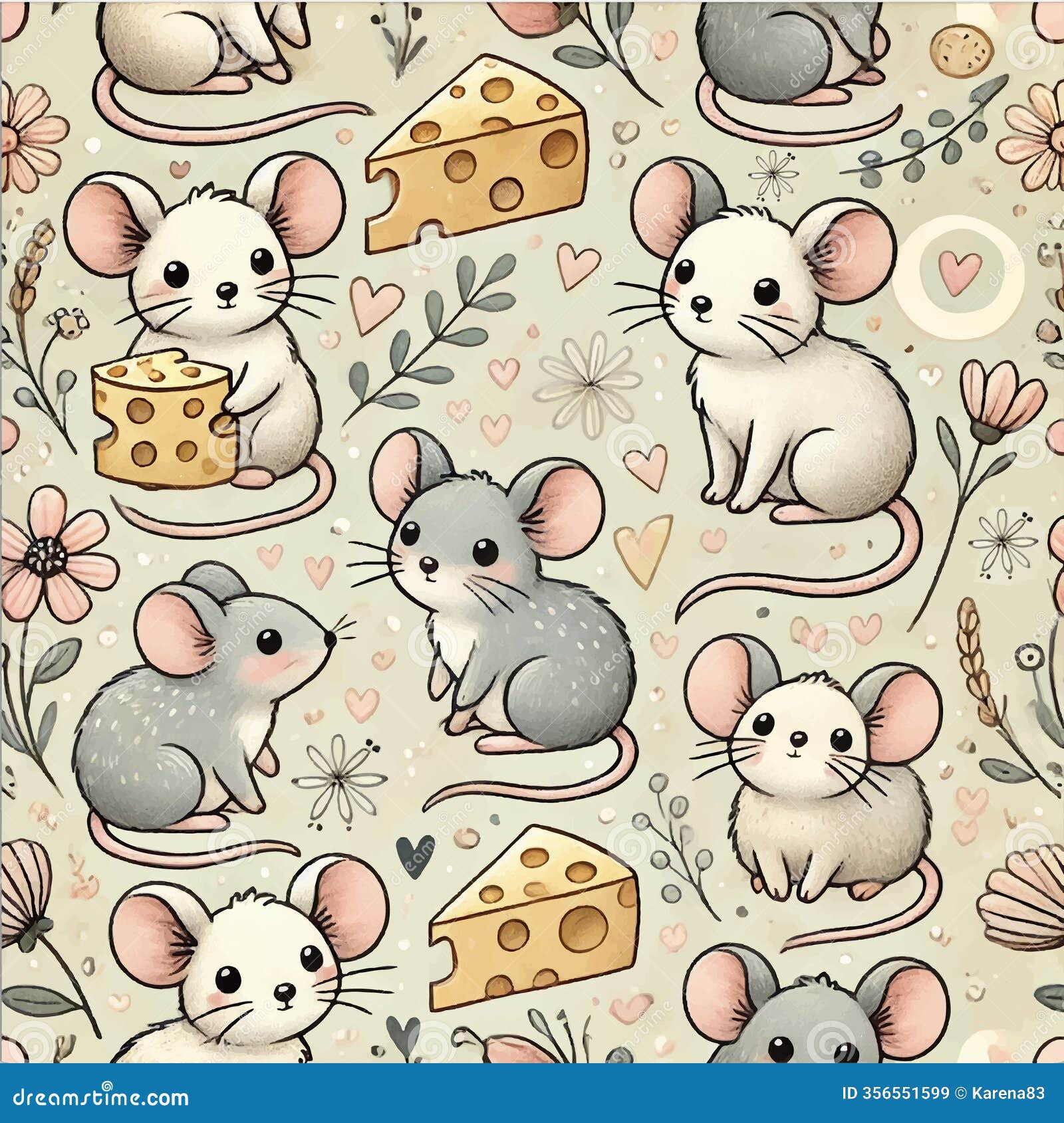 MINI MOUSE BACKGROUND DESIGN PRINT in VECTOR Stock Illustration ...