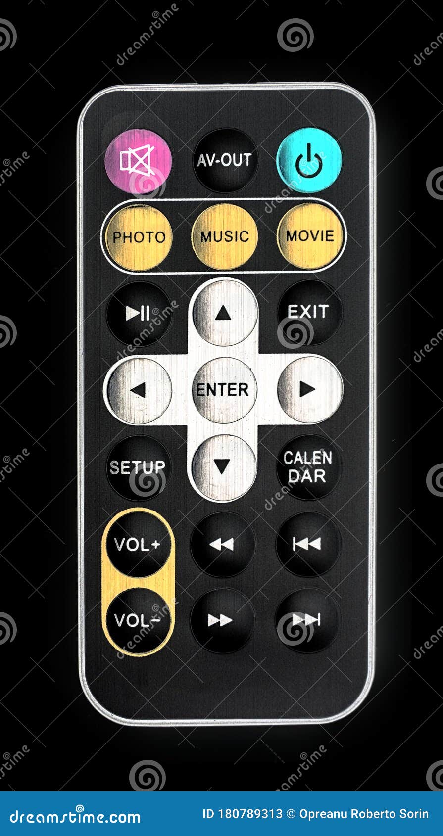 Mini Multimedia Remote Control Stock Image - Image of electronic ...
