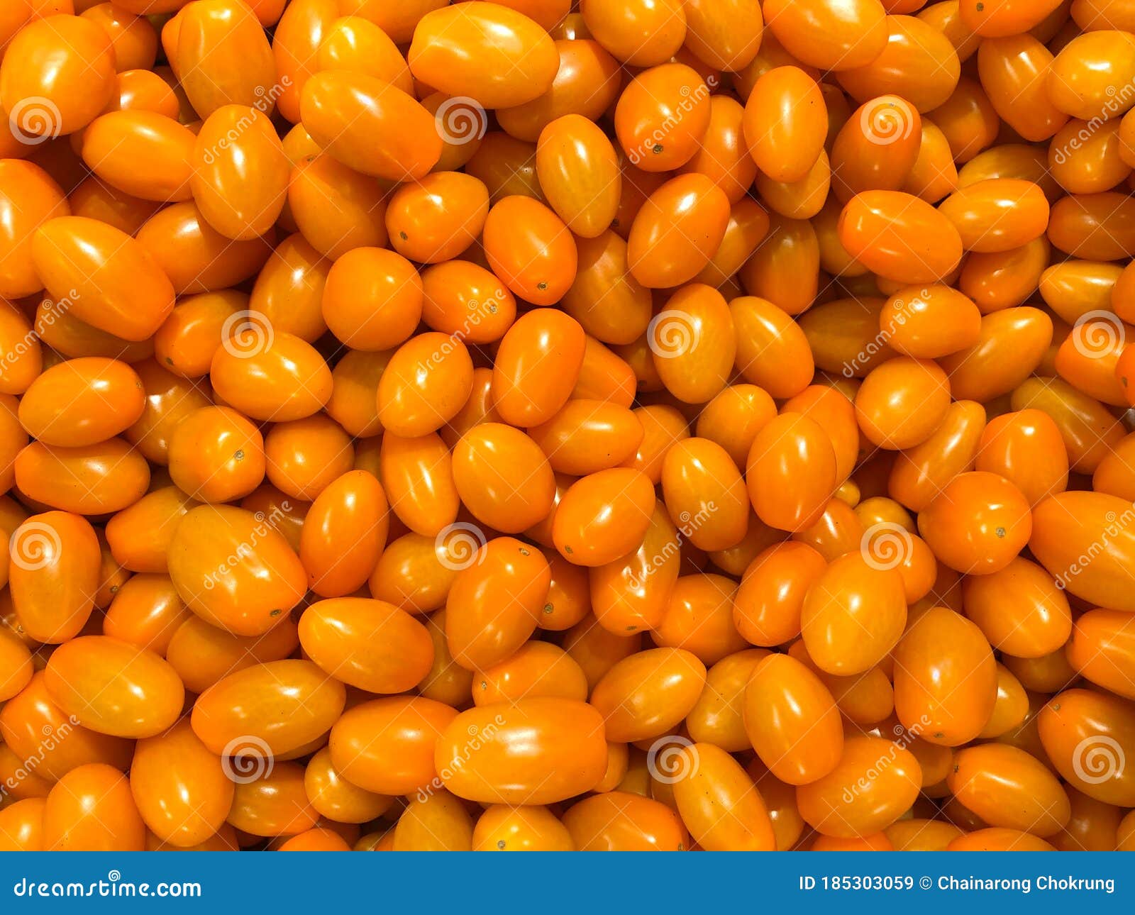 Mini Orange Tomato As a Background Stock Image - Image of harvest, diet ...