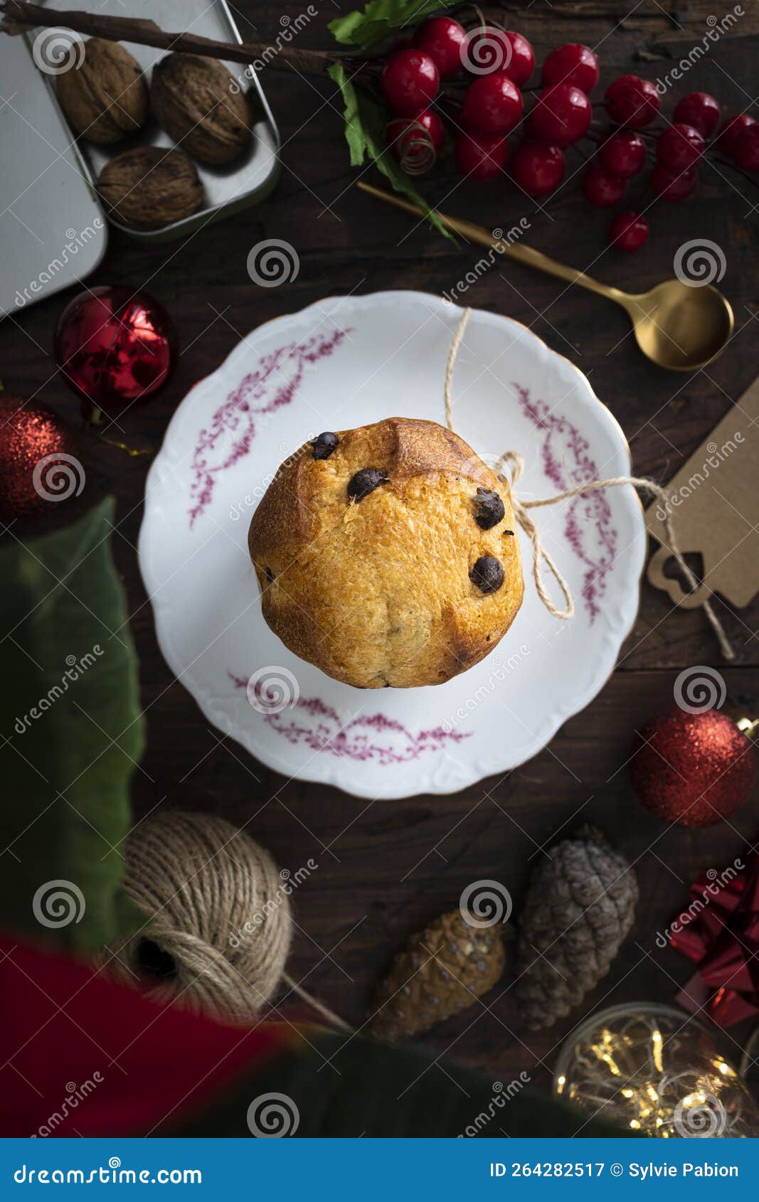 Mini Panettone, Typical Christmas Sweet. Stock Image - Image of dessert ...