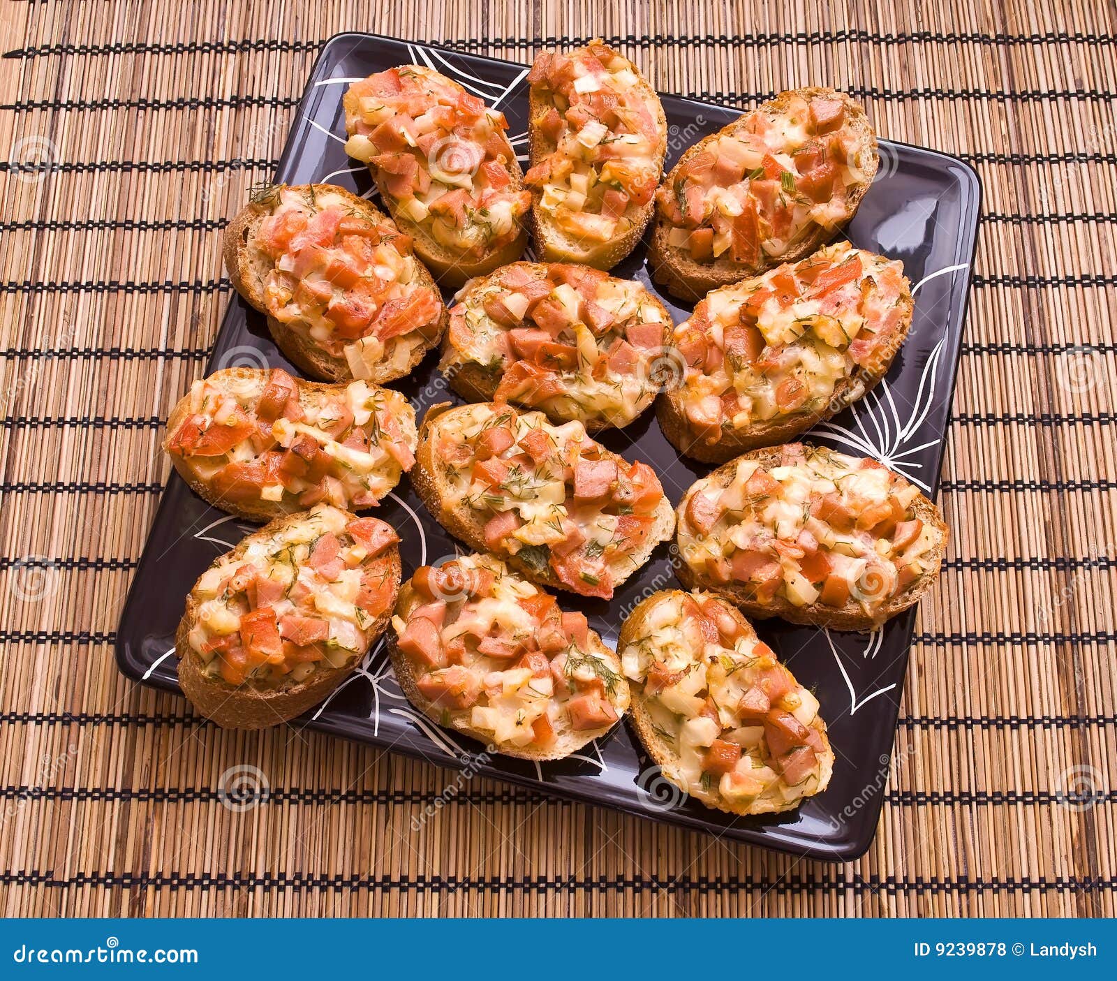 Mini panini della pizza fotografia stock. Immagine di cotto - 9239878