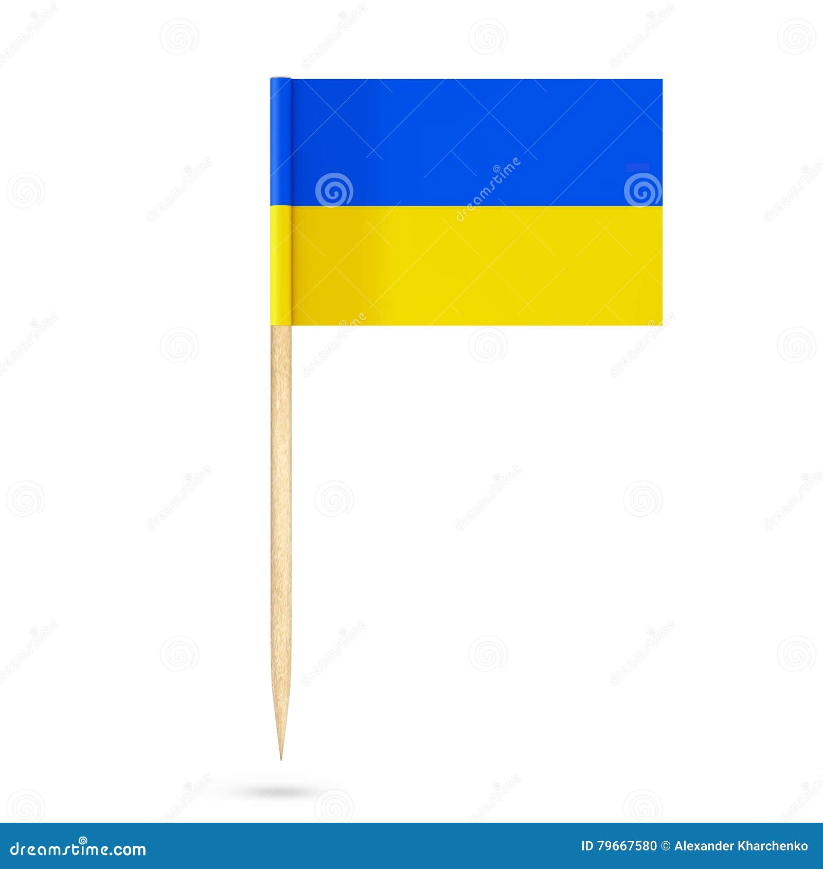 Mini Paper Ukraine Pointer Flag Het 3d Teruggeven Stock Illustratie ...