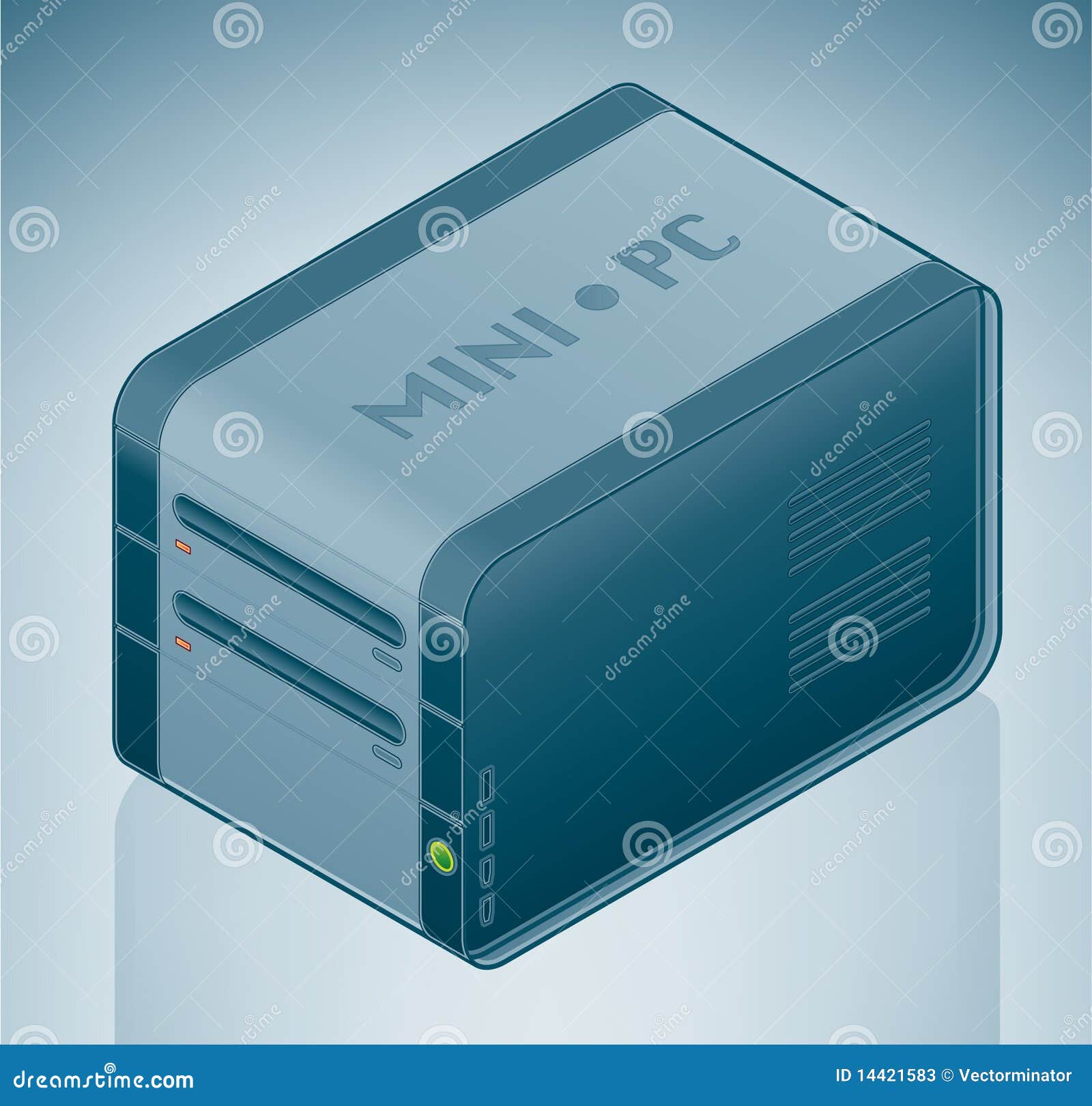 Mini PC stock vector. Illustration of isometry, sign - 14421583