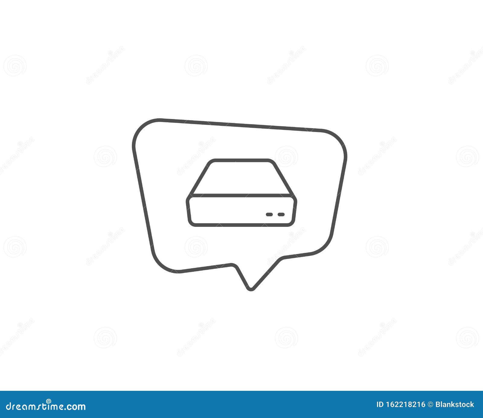 Mini Pc Line Icon. Small Computer Device Sign. Vector Stock Vector ...