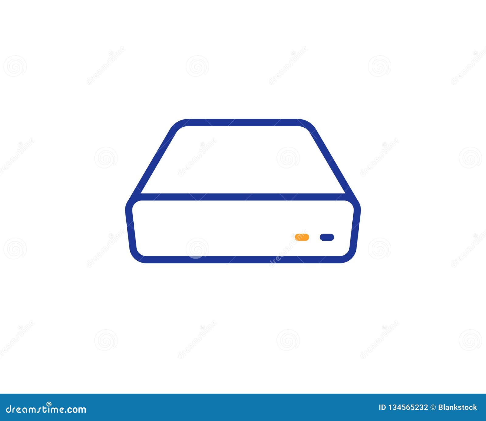 Mini Pc Line Icon. Small Computer Device Sign. Vector Stock Vector ...