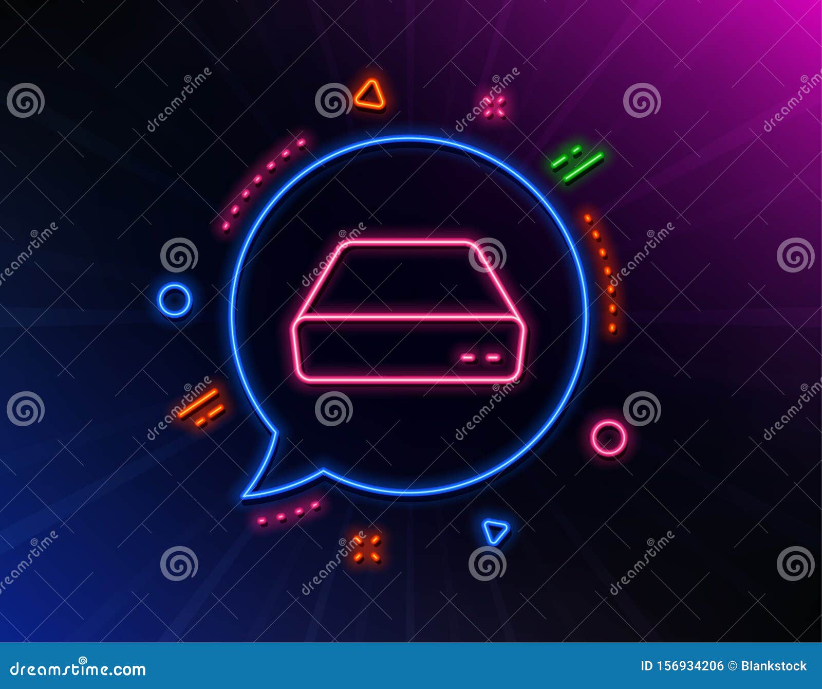 Mini Pc Line Icon. Small Computer Device Sign. Vector Stock Vector ...