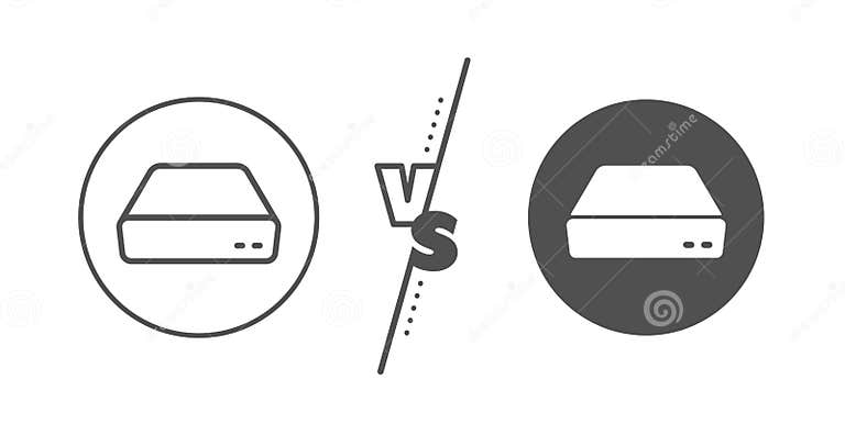 Mini Pc Line Icon. Small Computer Device Sign. Vector Stock Vector ...