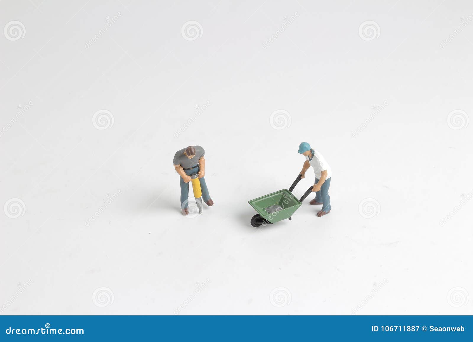 The Fun of Tiny Worker at Work Stock Image - Image of human, miniature ...